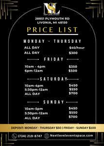 Next Level Studio - Livonia, MI - Party Venue