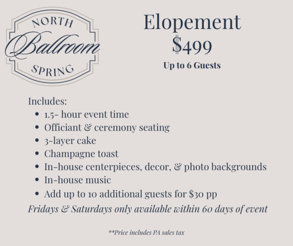 North Spring Ballroom - Everett, PA - Wedding Venue